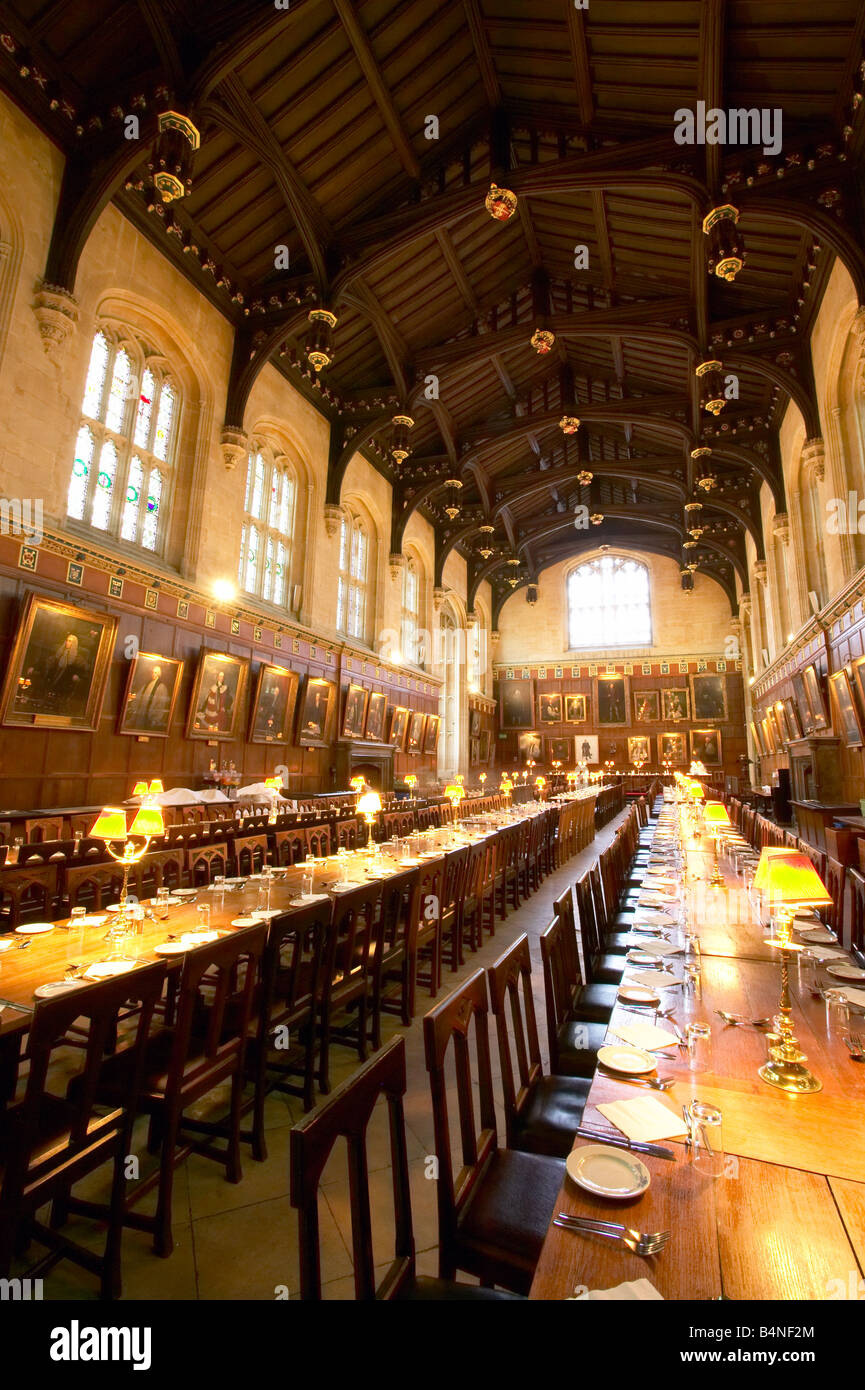 The Great Hall or dining room at Christ Church College of Oxford ...