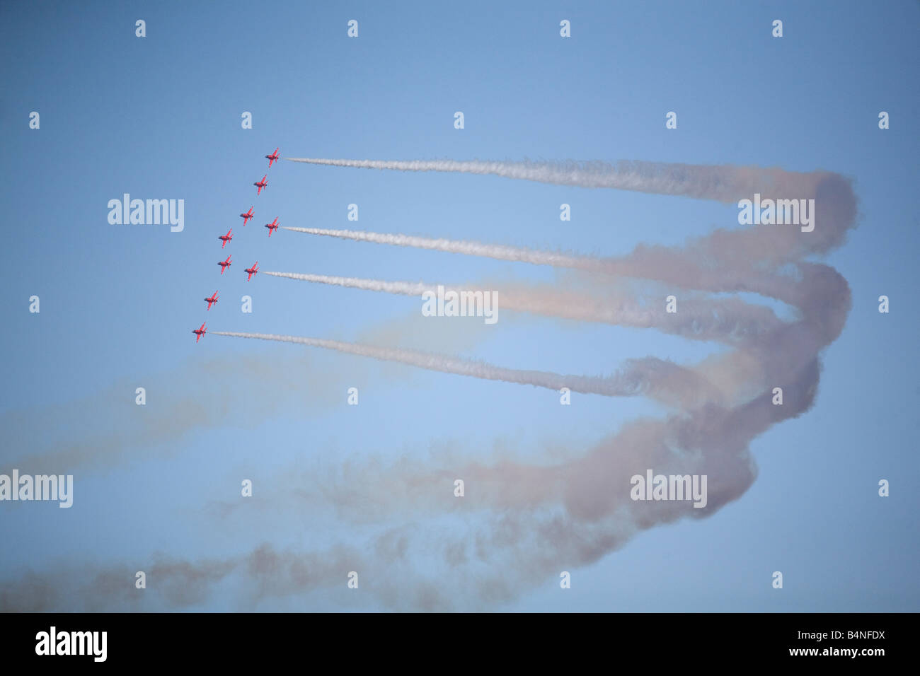 The Red Arrows, the Royal Air Force's elite flight display team, fly ...