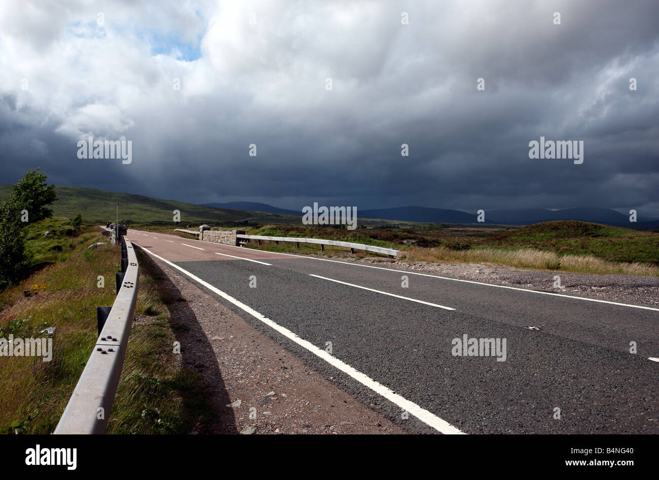 Road through Rannoch Moor Stock Photo - Alamy