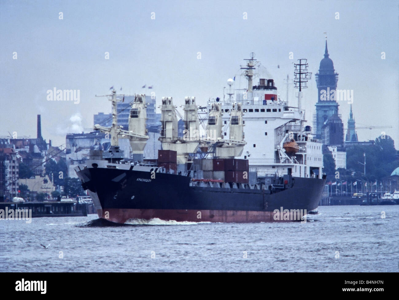 Russian Multipurpose Vessel "Krasnodon" in the Port of Hamburg Stock ...