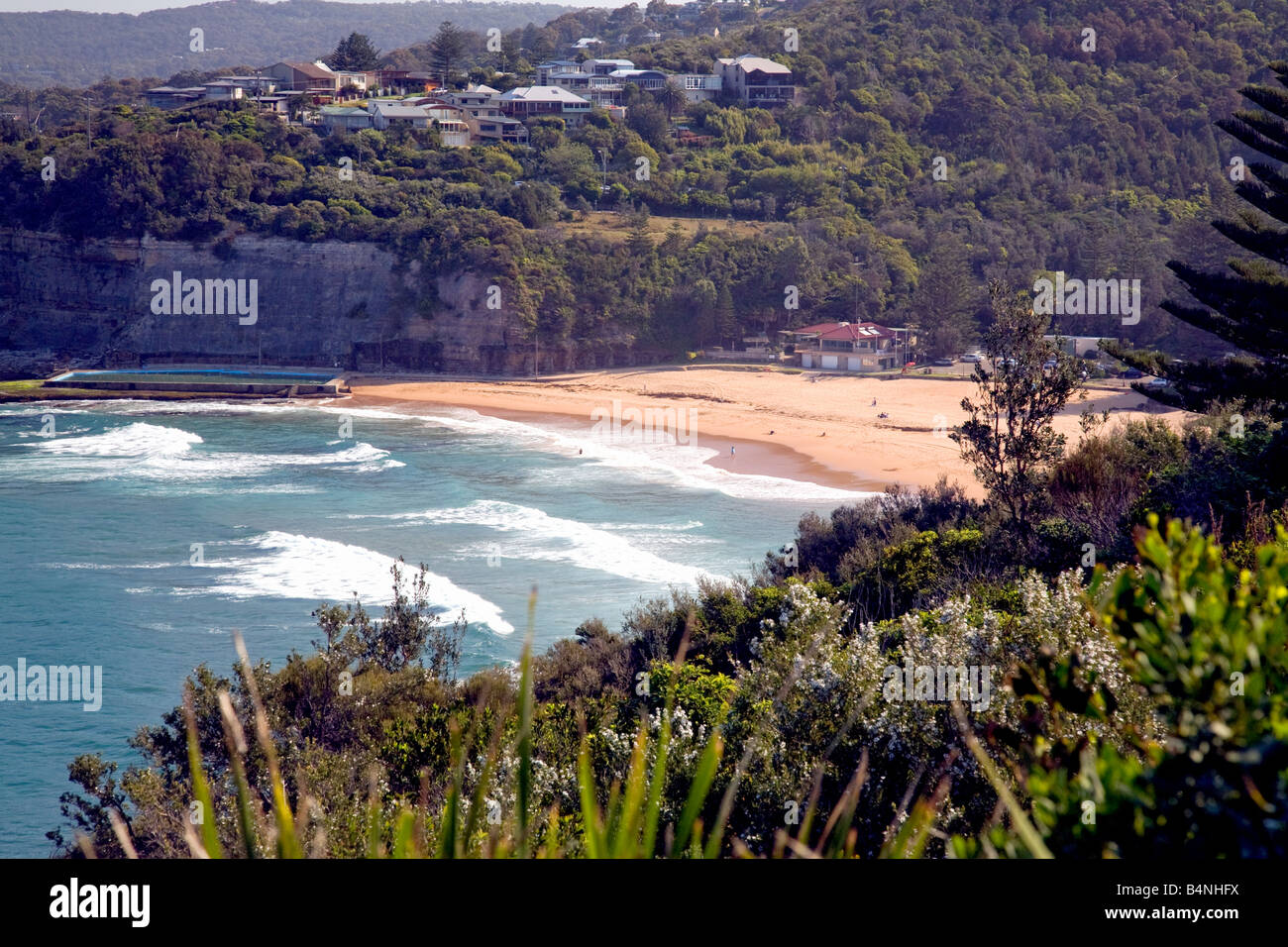bilgola beach viewed from bilgola lookout,sydney,australia Stock Photo ...