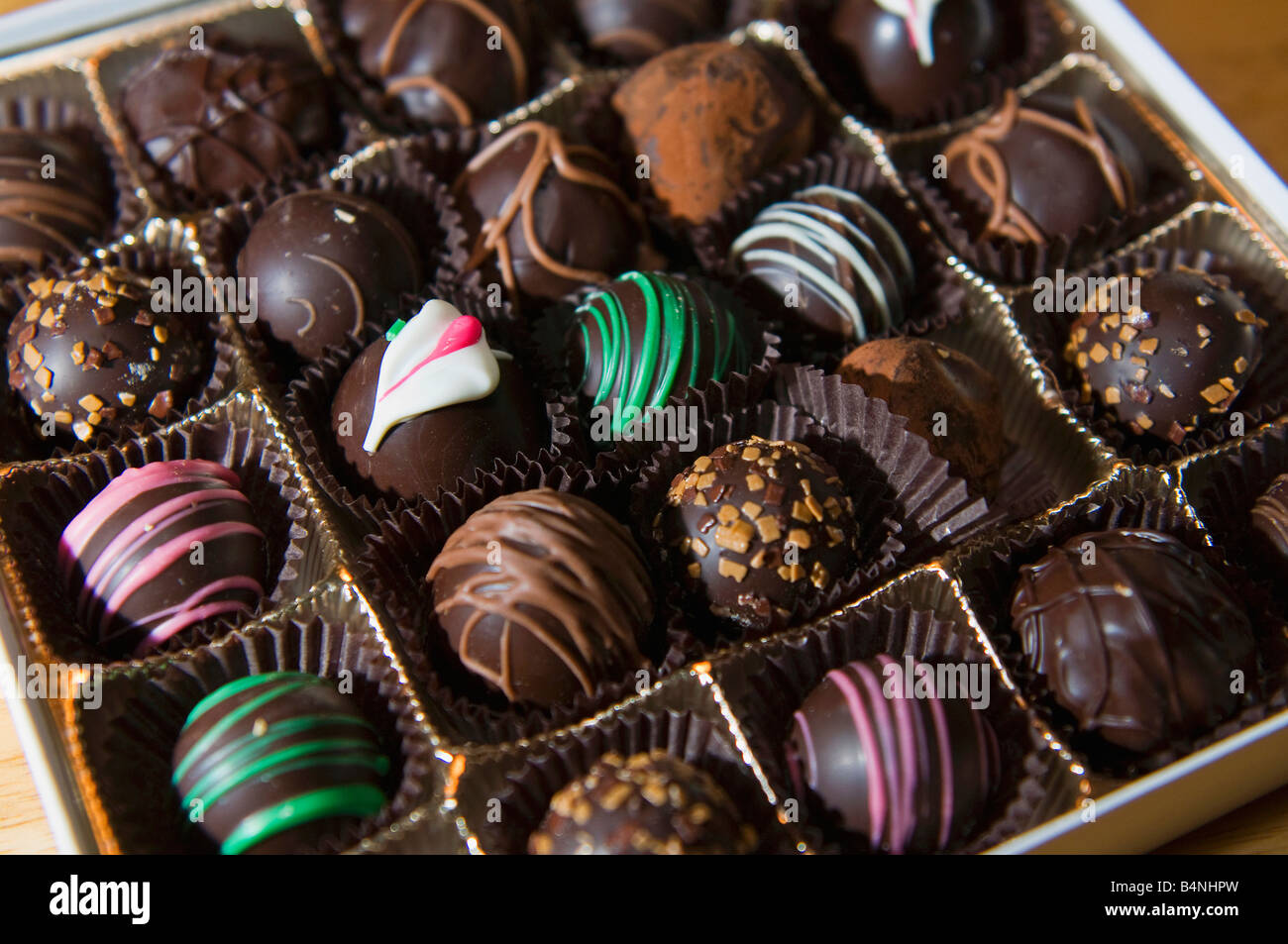 Assorted dark chocolate truffles Stock Photo - Alamy