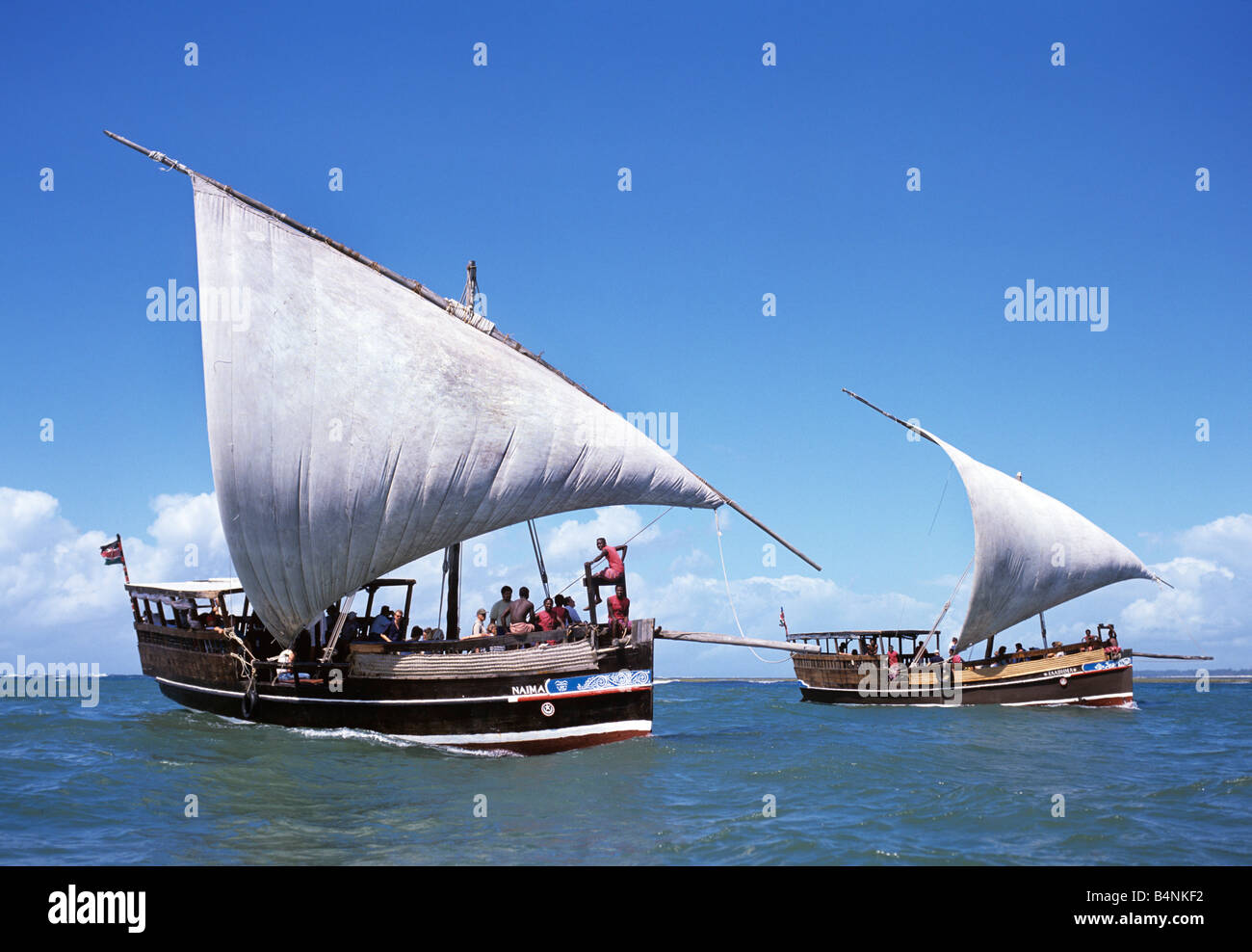 Dhows on the Indian Ocean,Kenya Stock Photo - Alamy