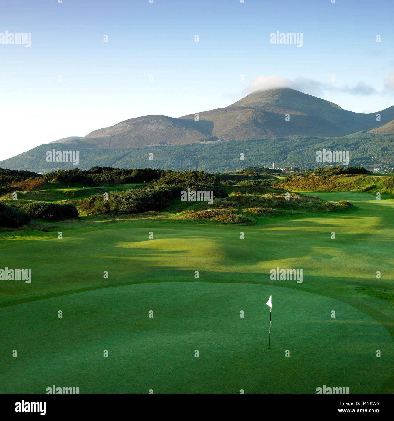 Royal County Down Golf club Newcastle Northern Ireland with Mourne ...