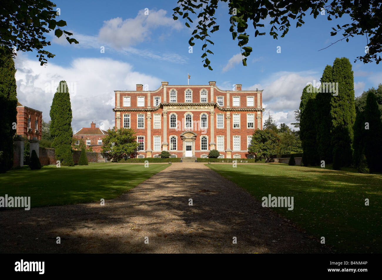 Georgian manor house, stately home. Chicheley Hall near Newport Pagnell ...