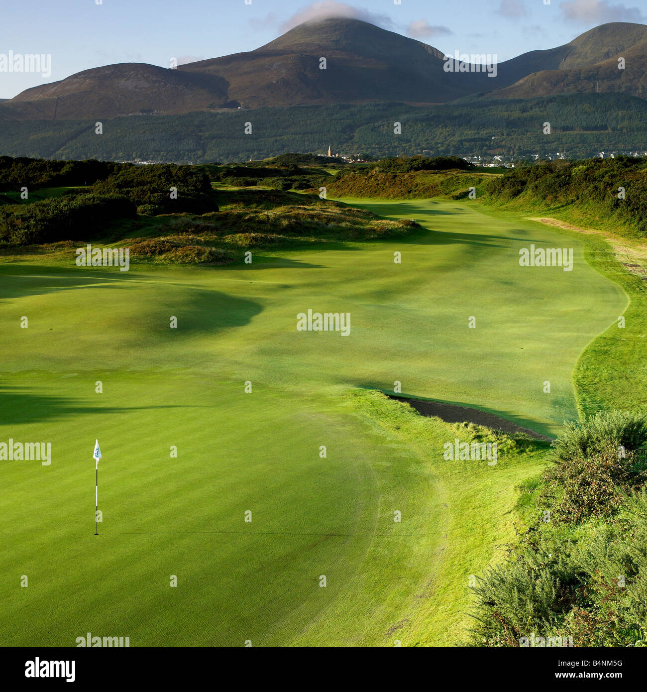 Royal County Down Golf club Newcastle Northern Ireland with Mourne ...