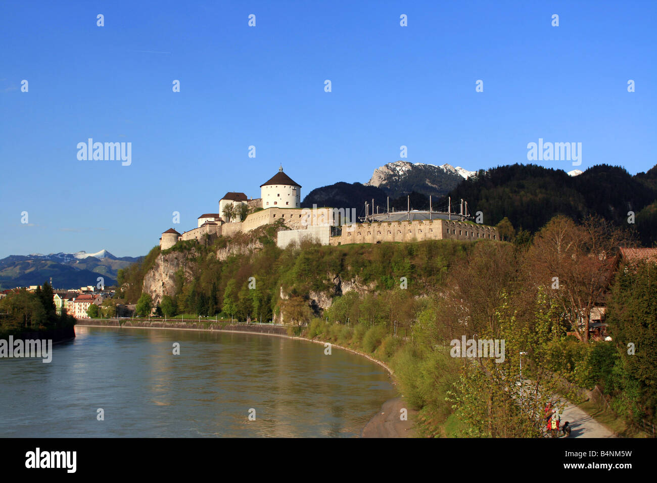the fortress of kufstein with the river inn Stock Photo - Alamy