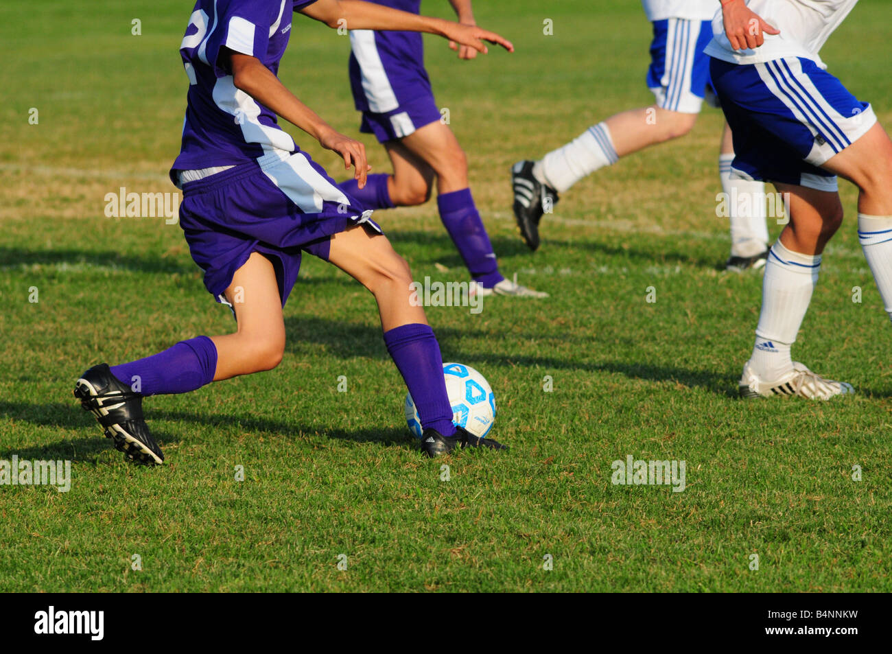 Soccer ball and foot hi-res stock photography and images - Alamy