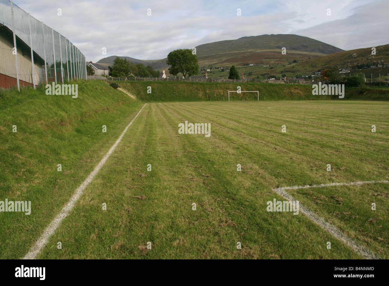 markings on football pitch field Stock Photo - Alamy