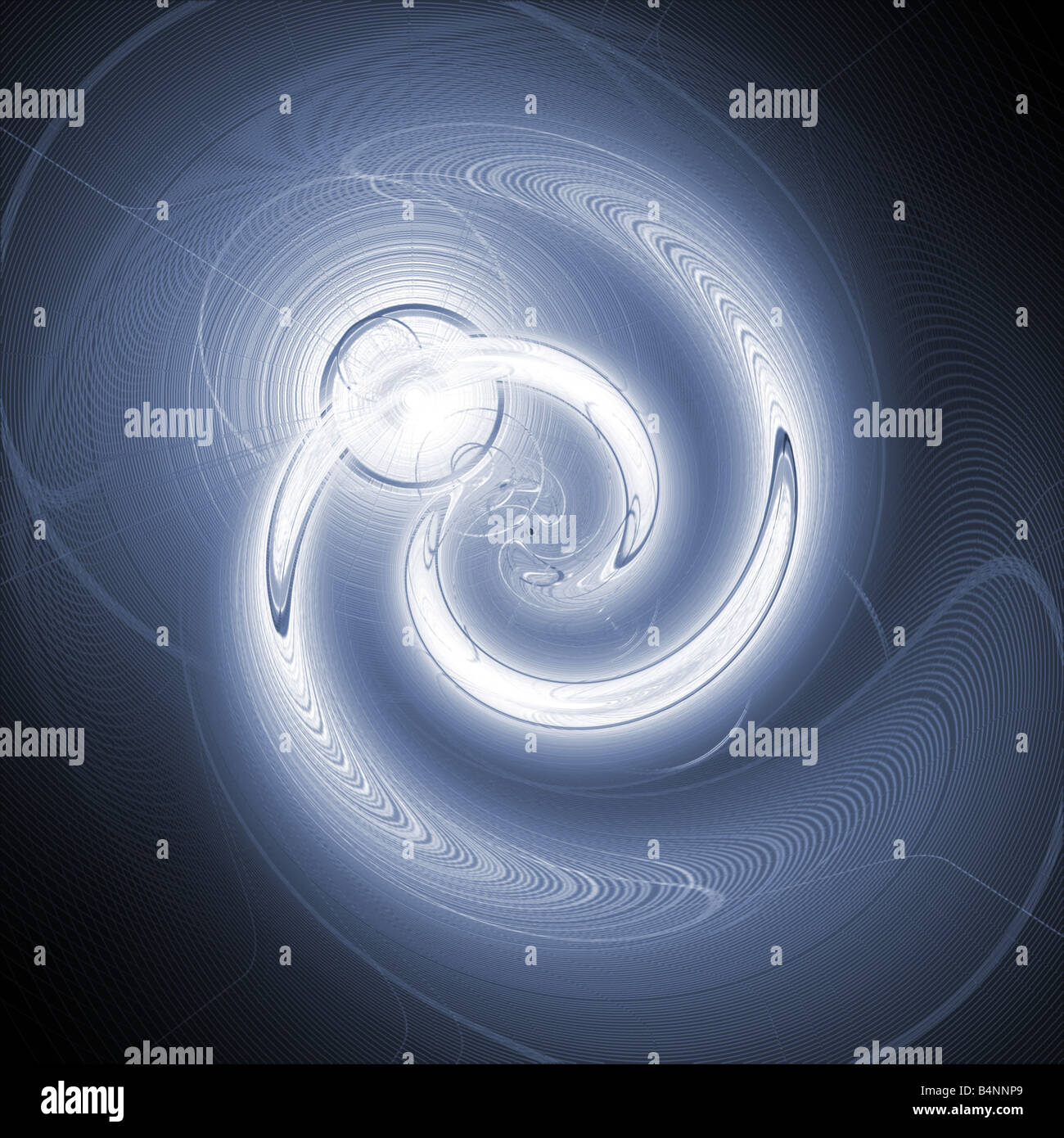 A blue spiraling twirl background with lighting effects Stock Photo - Alamy