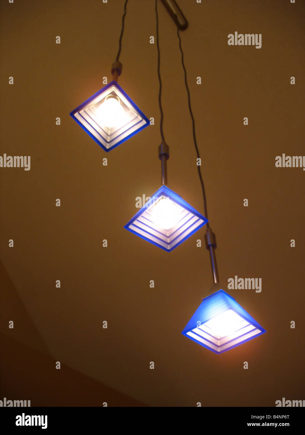 A trio of lights contemporary interior lighting for the home Stock ...