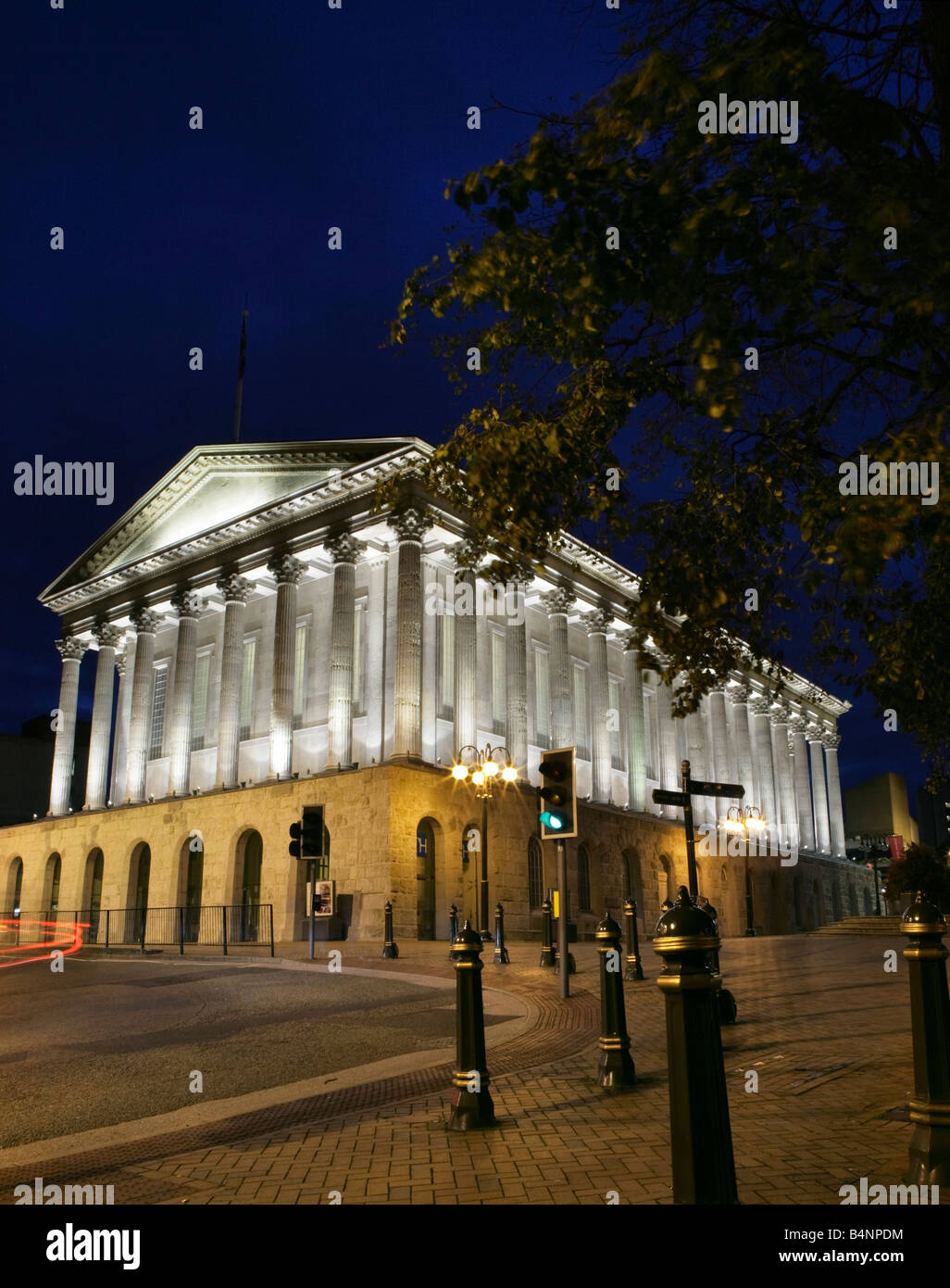 The Birmingham Town Hall at night Stock Photo - Alamy