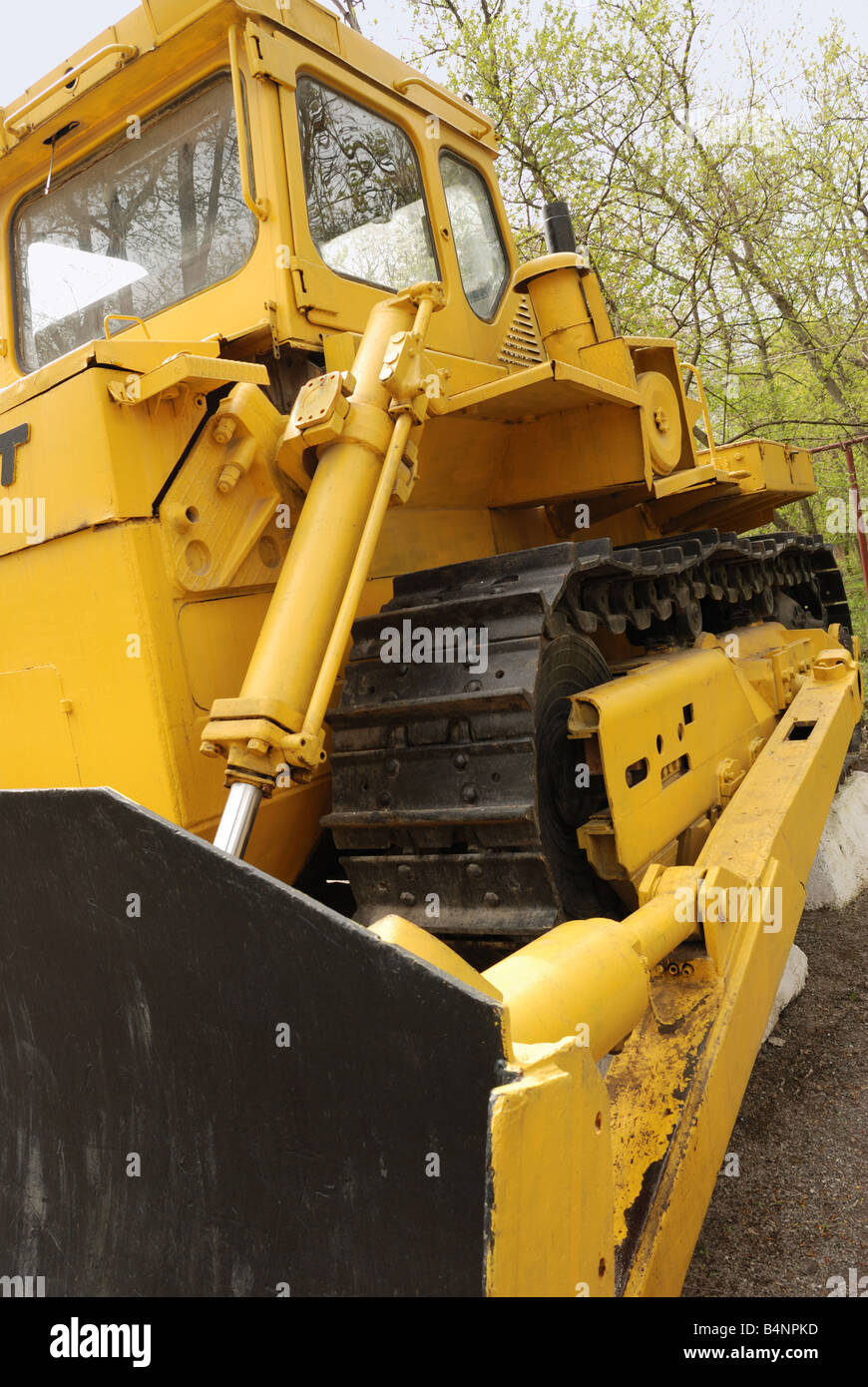 Tractor The agricultural equipment The greater machine the bulldozer ...