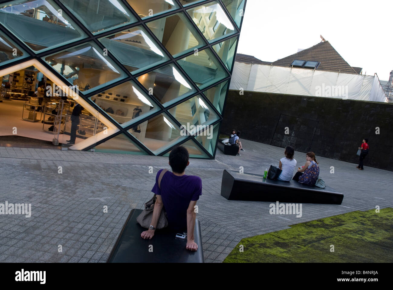 Prada store in Aoyama Tokyo designed by Herzog DeMeuron Stock Photo - Alamy