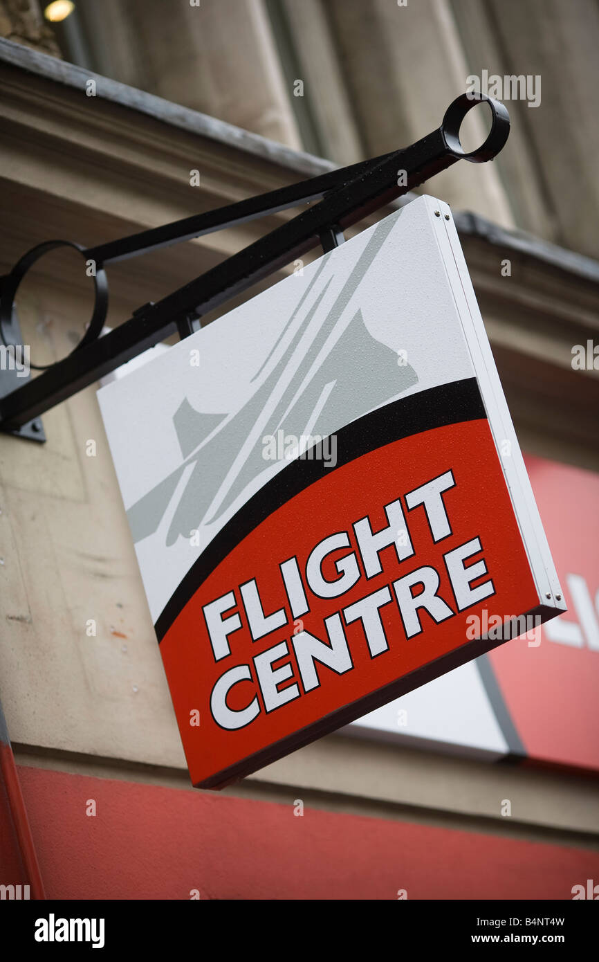 Flight Centre travel agency sign Stock Photo - Alamy