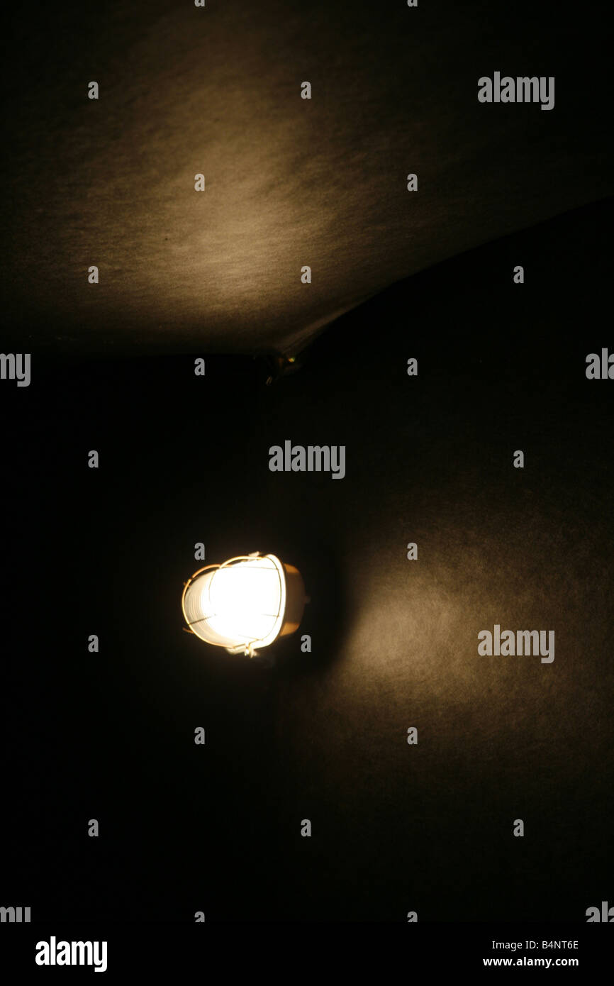 one security light outdoors at night Stock Photo - Alamy