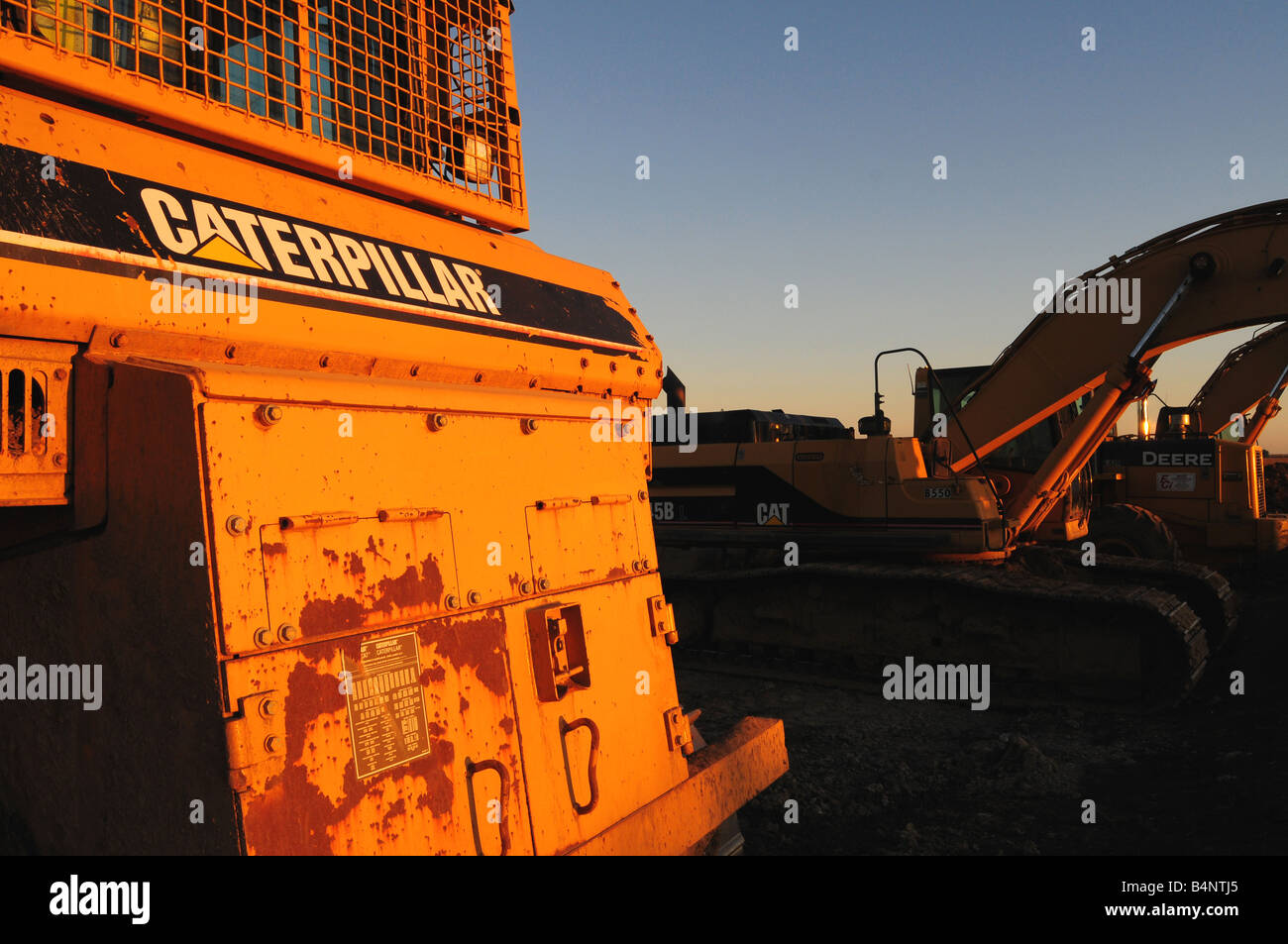 Cat or Caterpillar bulldozer at a construction site Stock Photo - Alamy