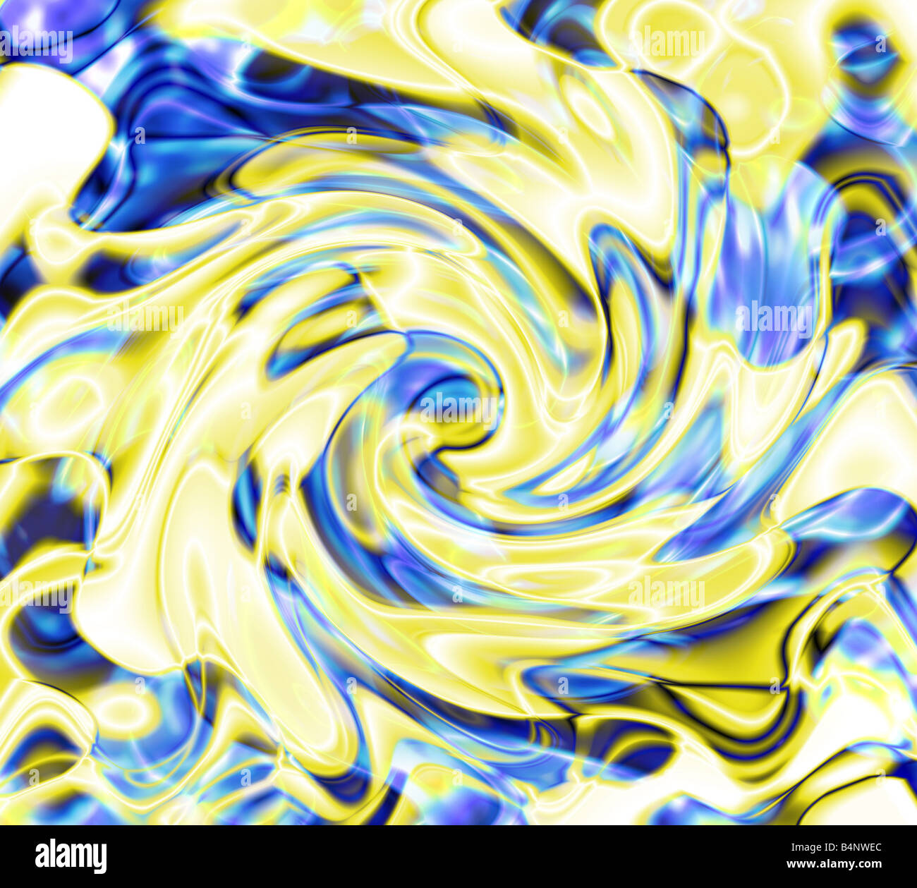yellow glowing plasma charged with electricity moving in a twirly ...