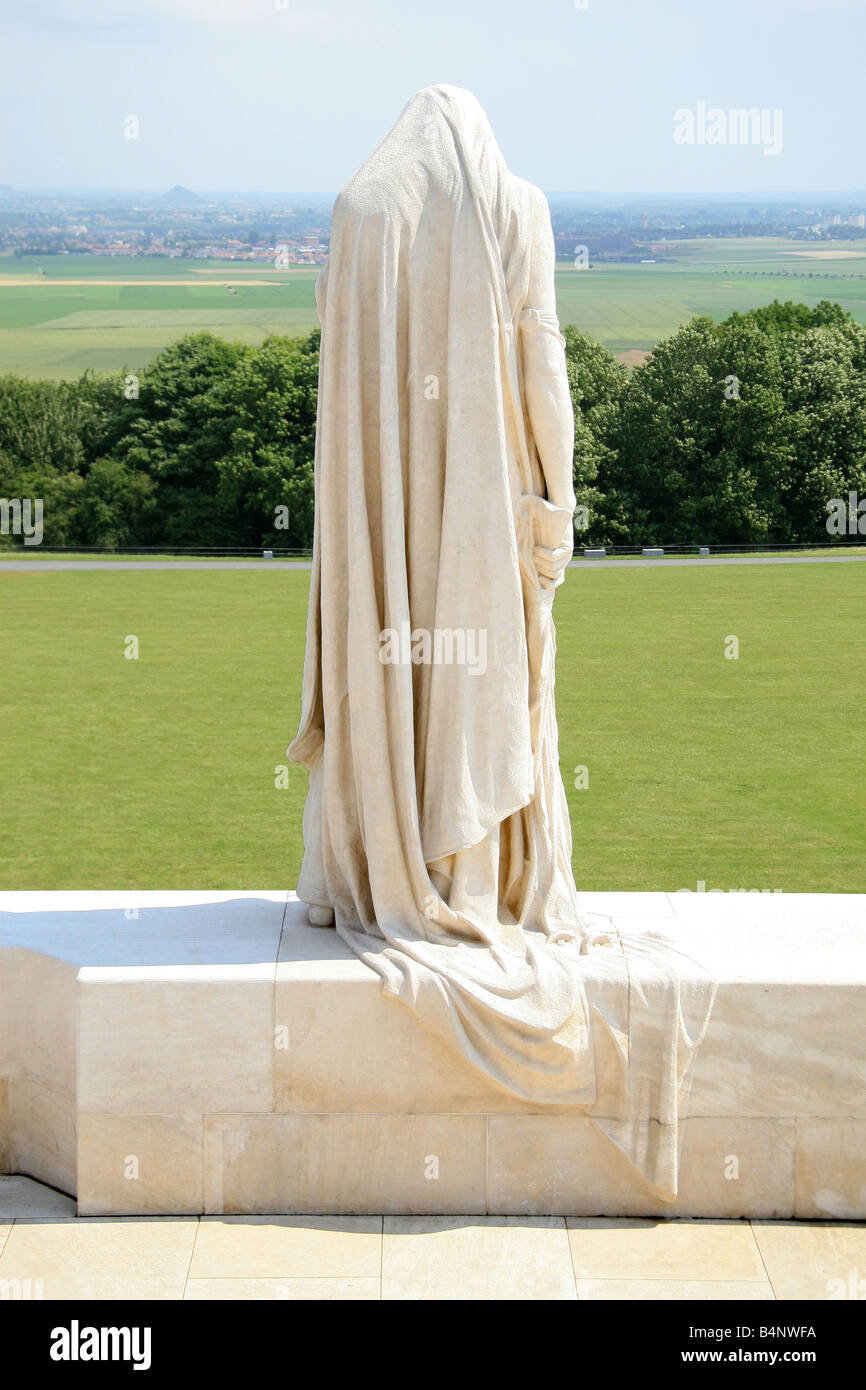Rear view of the "Mother Canada" statue, Canadian World War One ...