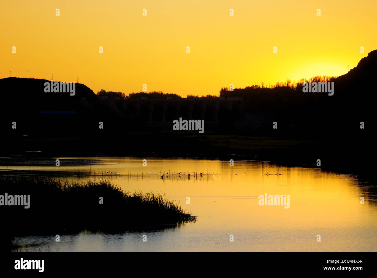 river in sunset Stock Photo - Alamy