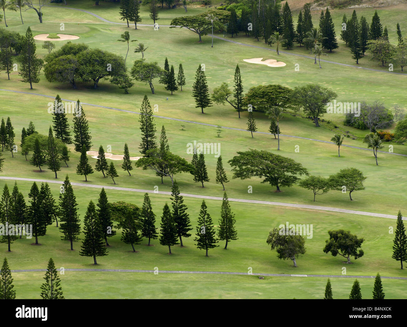 View of a golf course/country club near Kailua, Hawaii Stock Photo - Alamy
