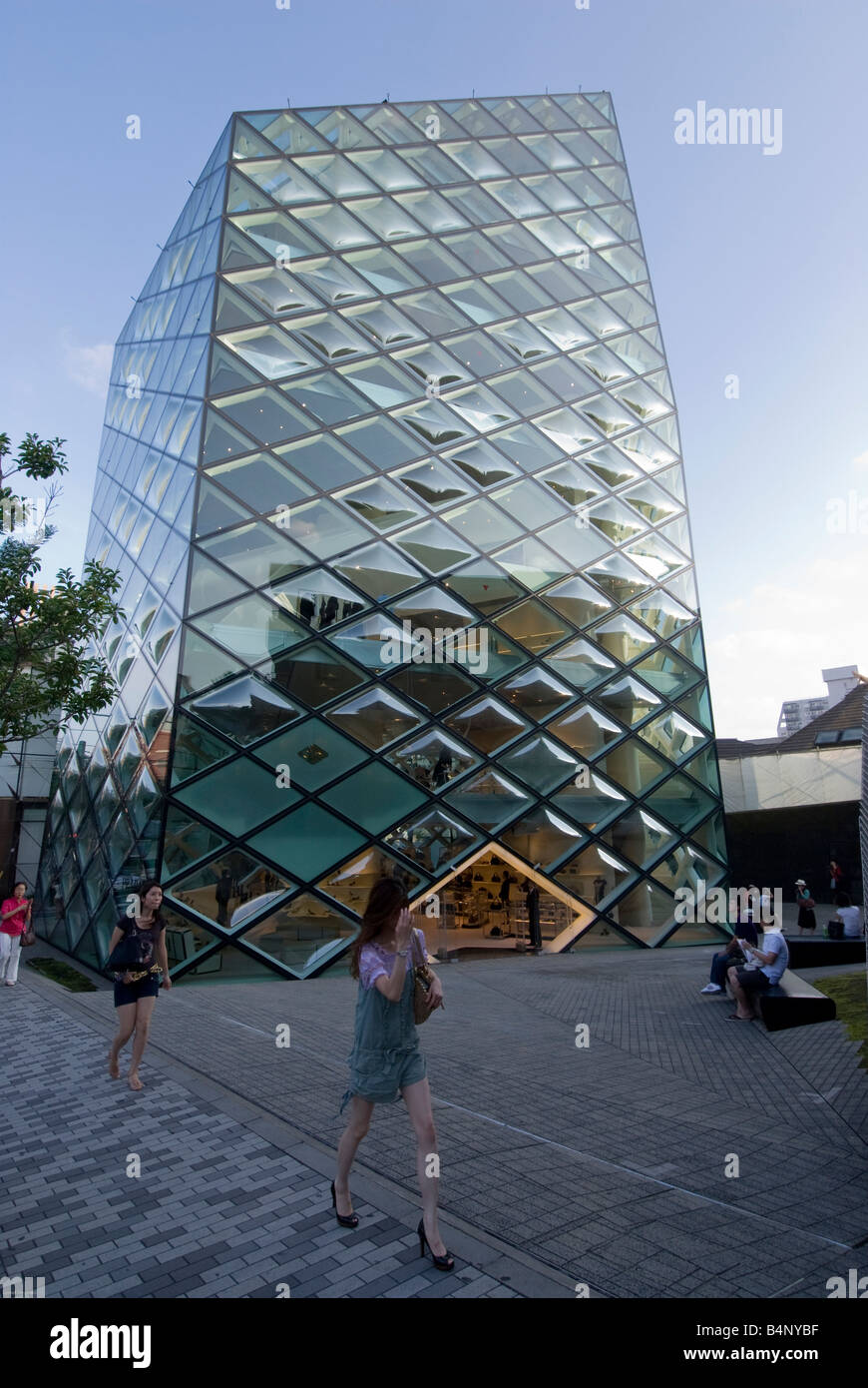 Prada store in Aoyama, Tokyo designed by Herzog De Meuron, Japan Stock ...