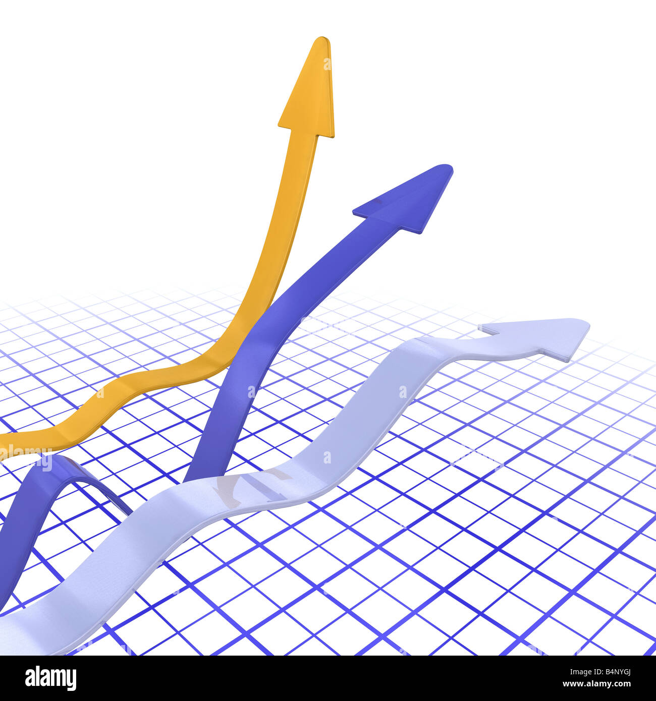3D render of a chart depicting rising profits Stock Photo - Alamy