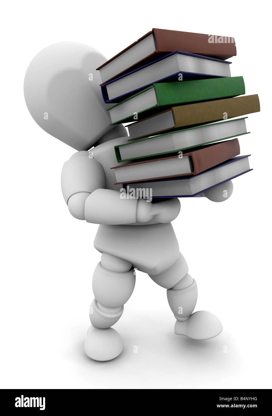 Man carrying a stack of books hi-res stock photography and images - Alamy