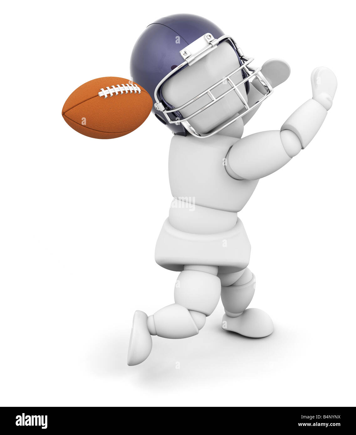 3D render of an American football player Stock Photo - Alamy
