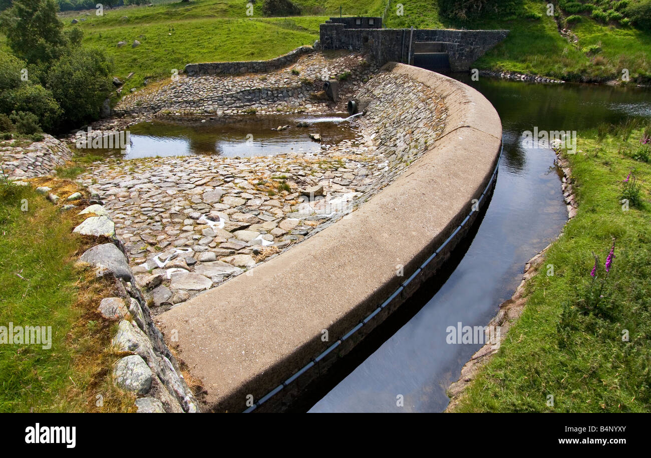 Tafolog weir, leat and dam forming part of the water flow management ...