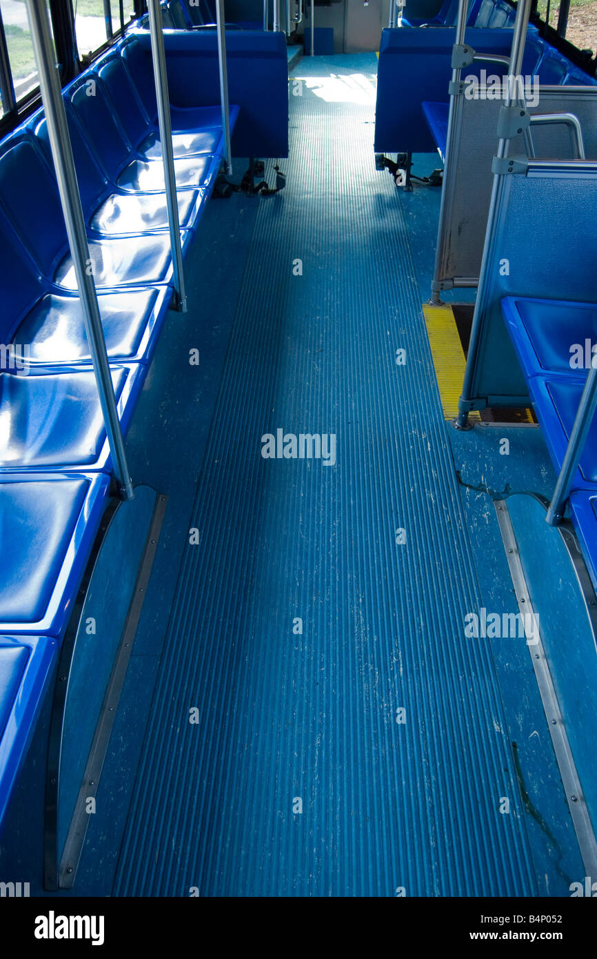 Inside of a bus that is used on Campus of Duke University in Durham NC ...