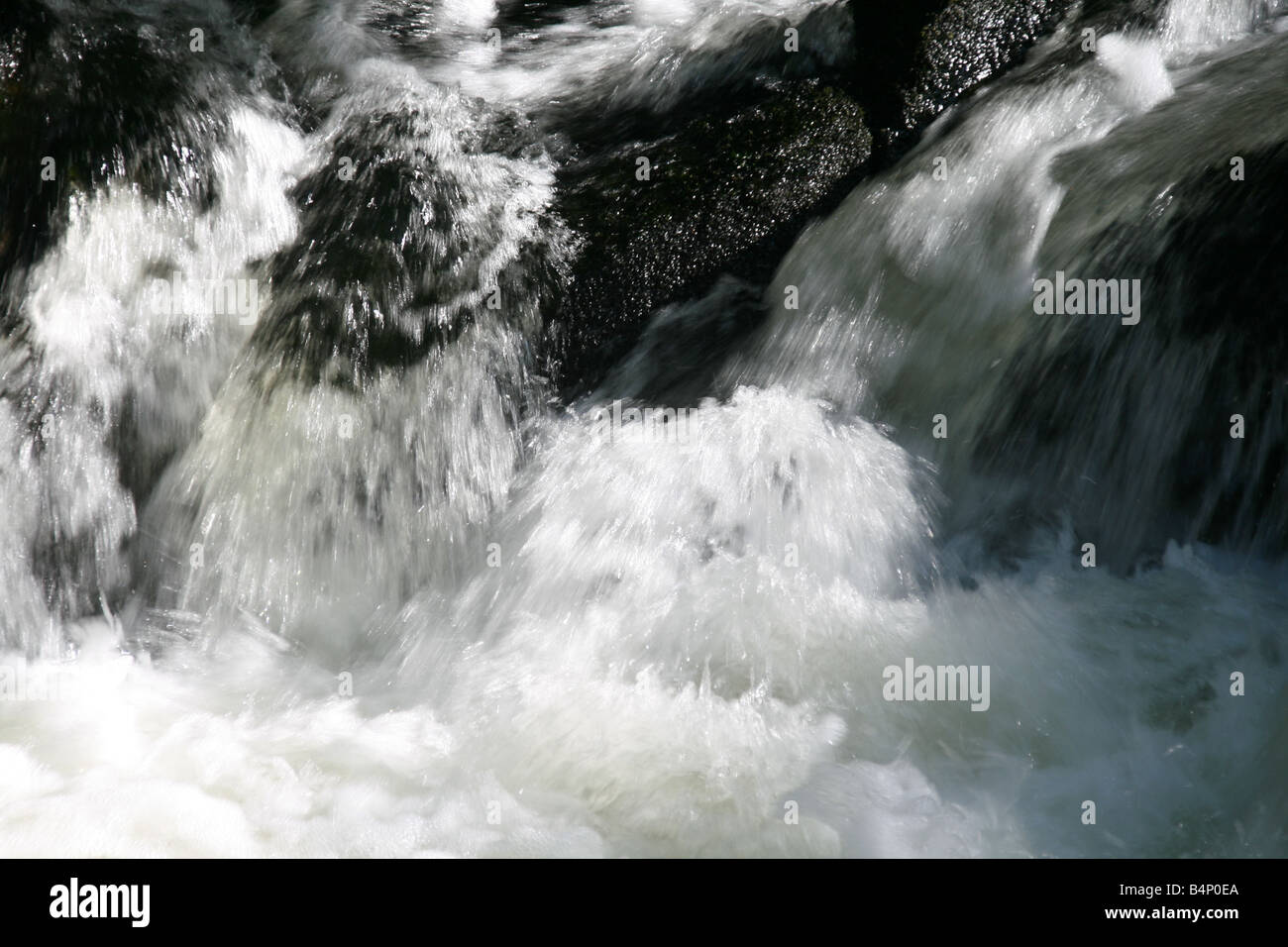 graphic detail fast movement river waterfall Stock Photo - Alamy