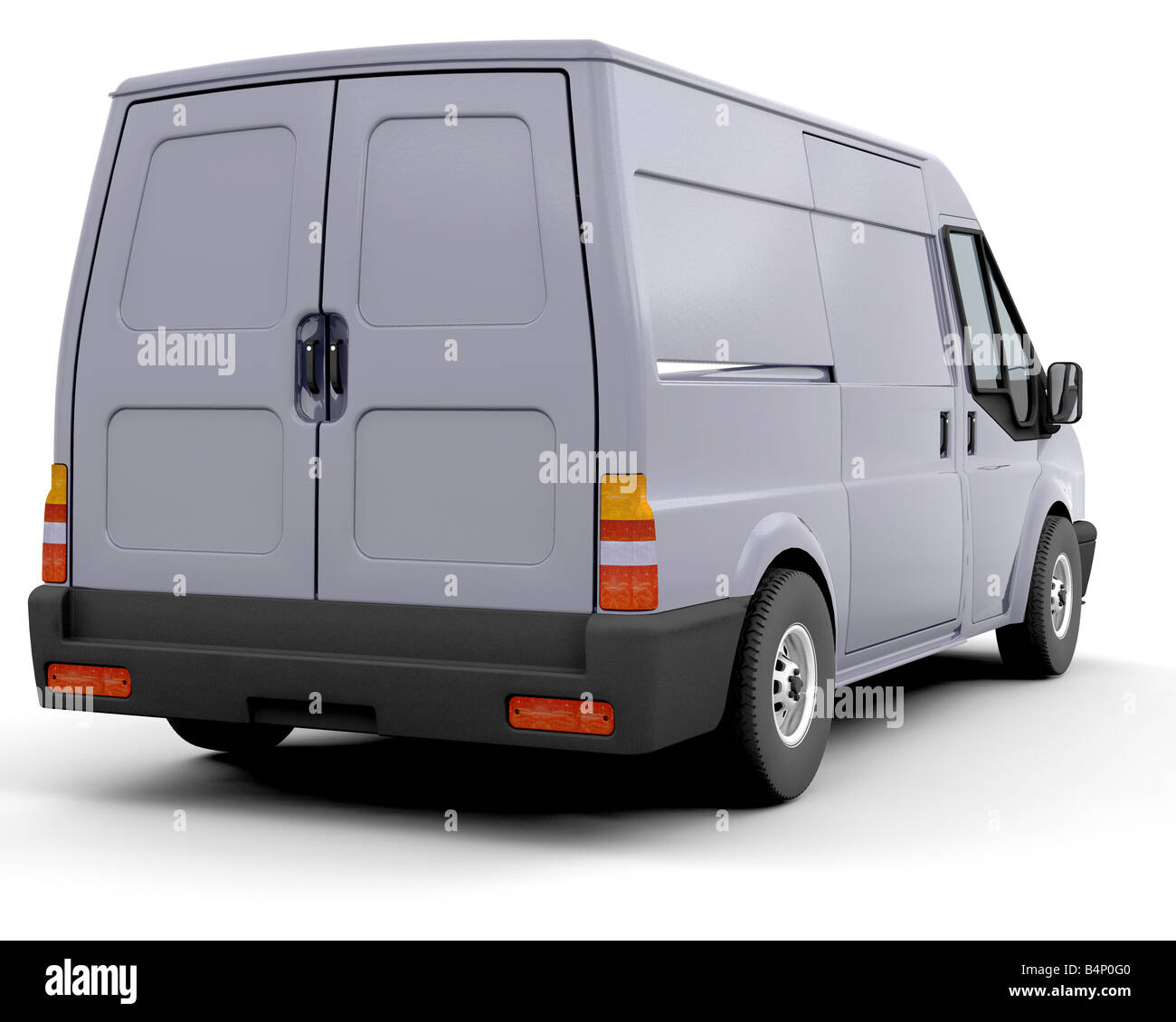 3D render of a delivery van Stock Photo - Alamy