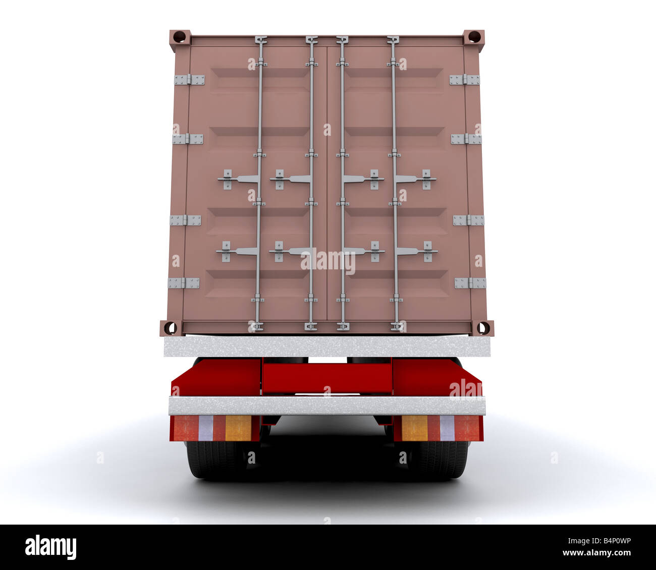 Freight container on the back of a heavy goods vehicle Stock Photo - Alamy
