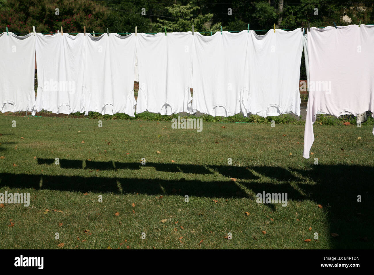 Laundry hanging out to dry Stock Photo - Alamy