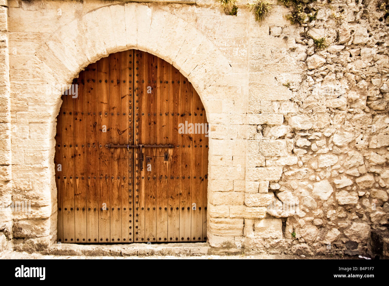 Old wooden door from medieval era Stock Photo - Alamy