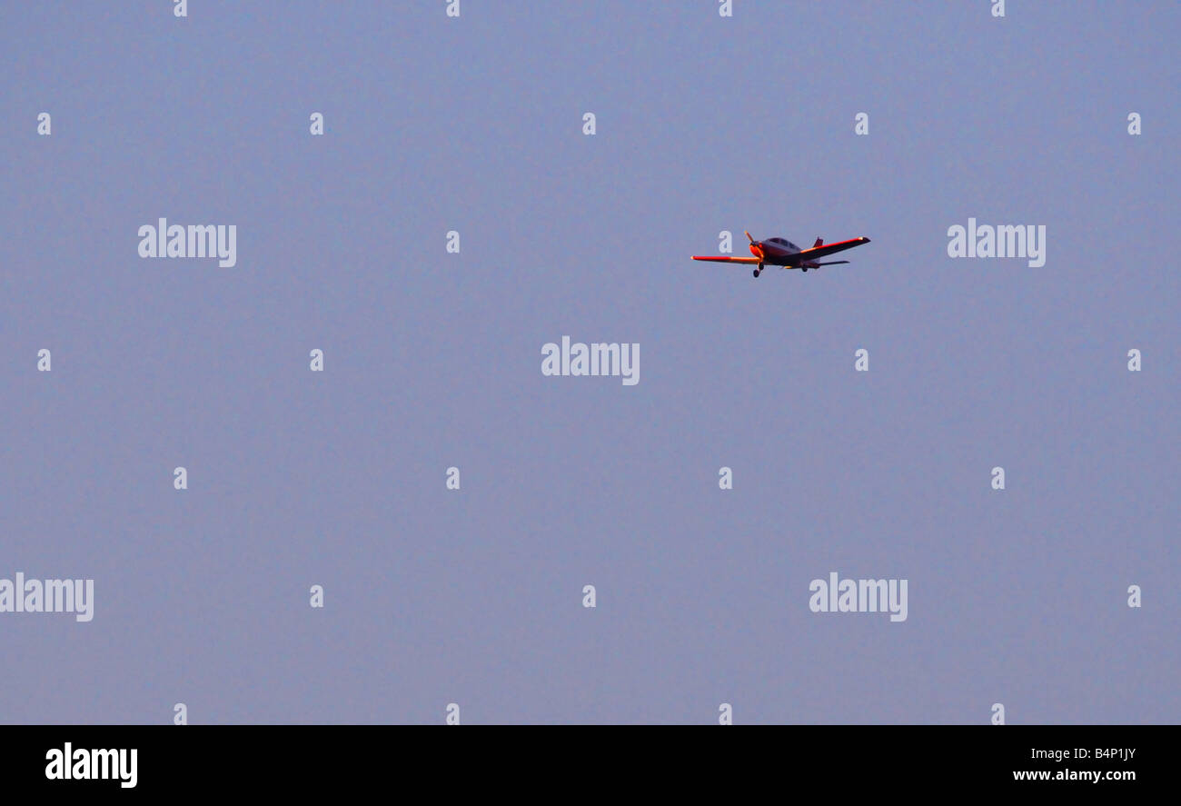 private plane on approach to a runway Stock Photo - Alamy