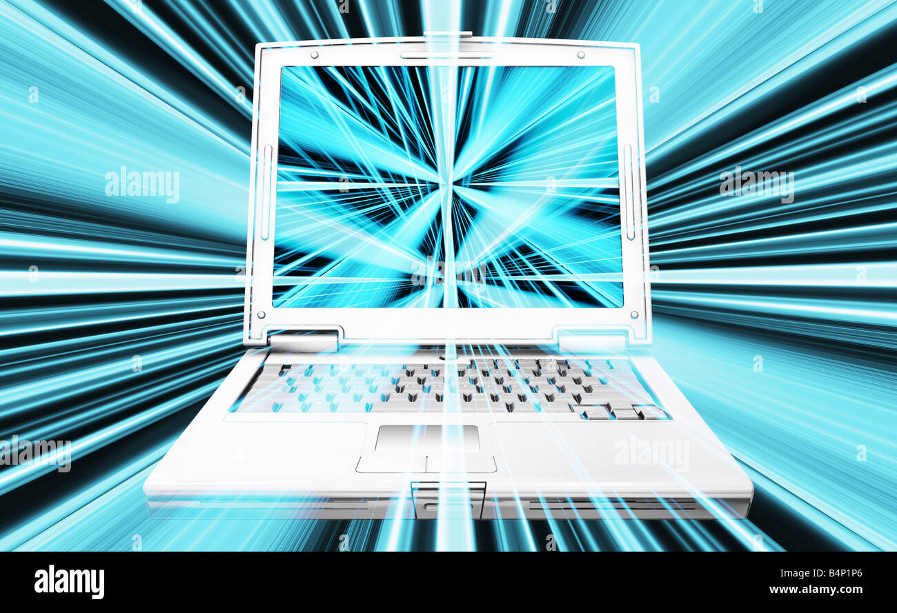 Abstract background with laptop Stock Photo - Alamy