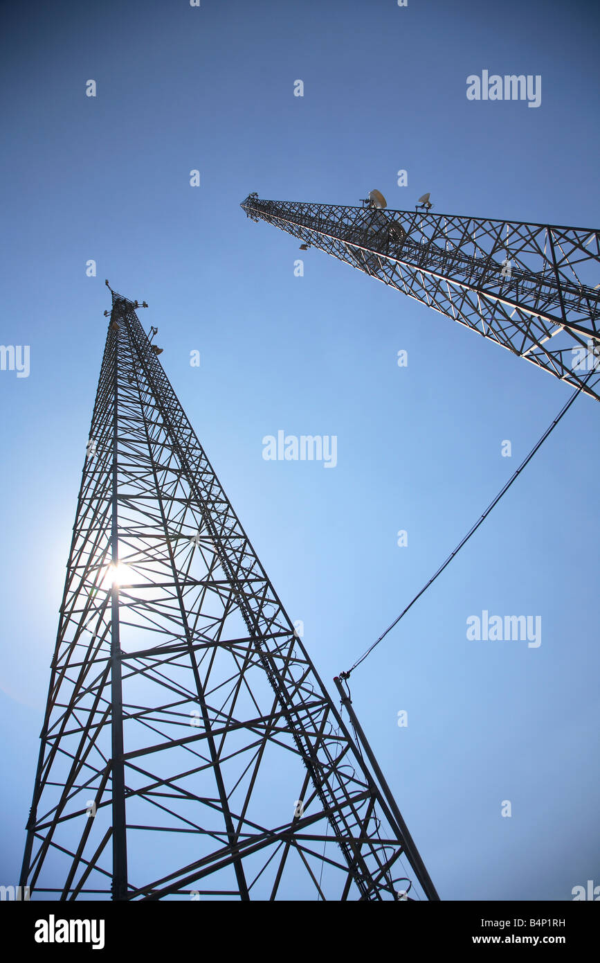 Mast electricity pole Stock Photo - Alamy