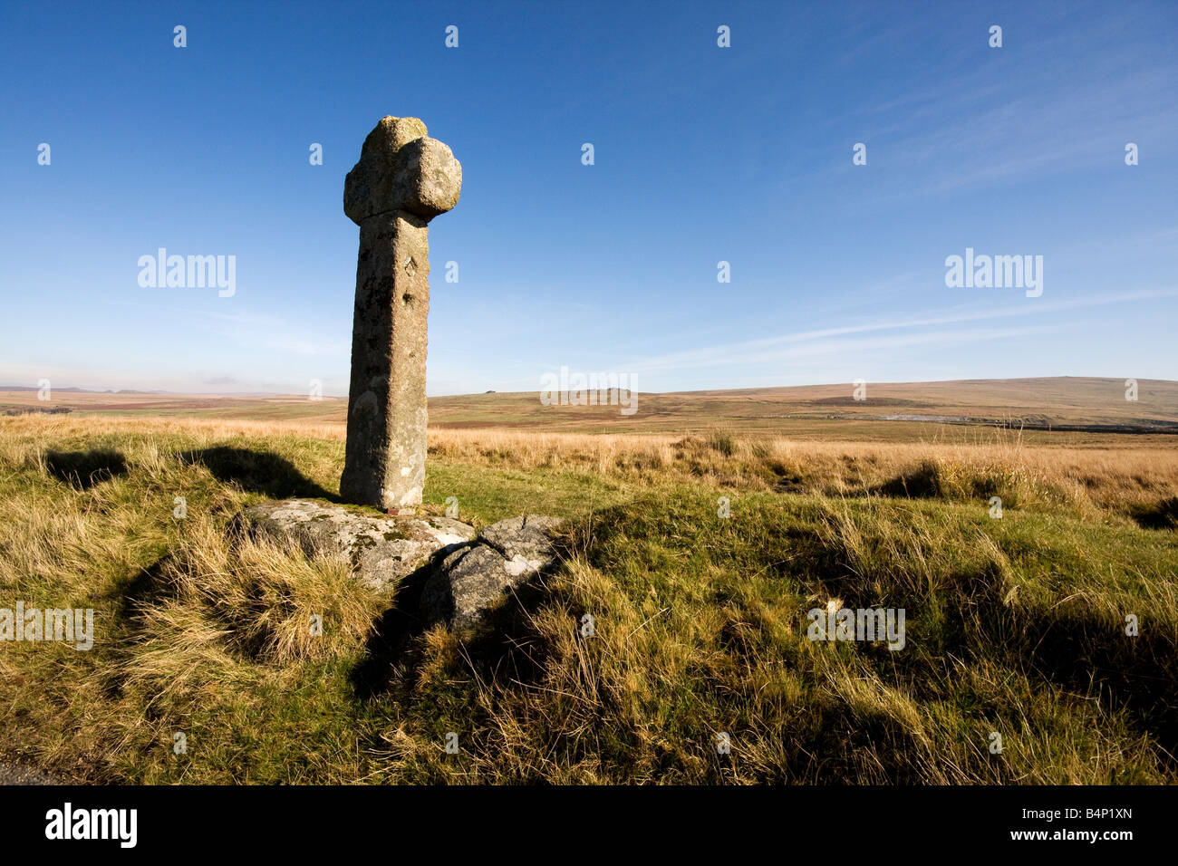 A Celtic cross on Dartmoor, Devon Stock Photo - Alamy