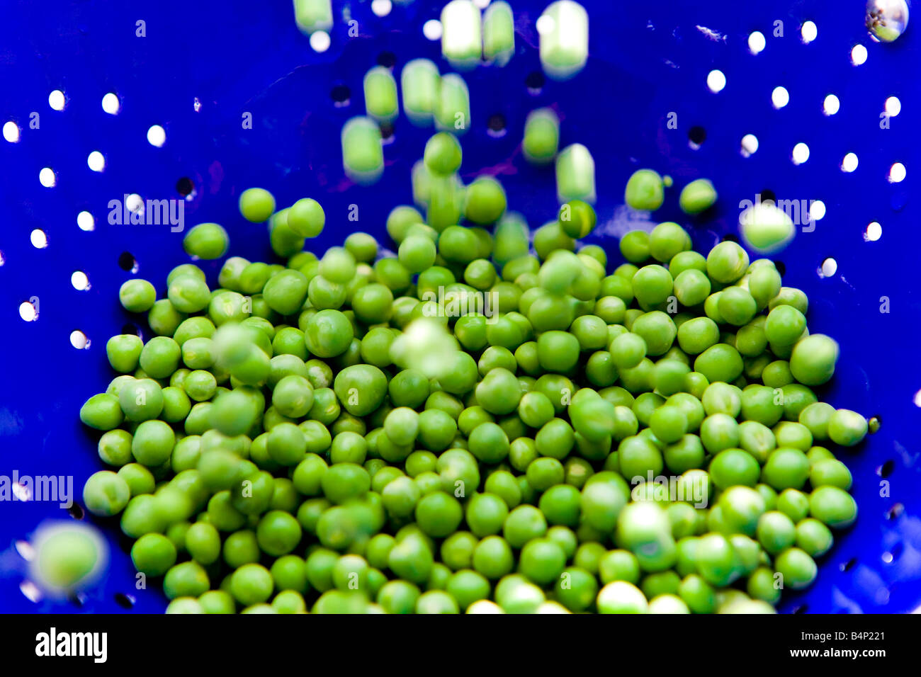 Washed garden peas Stock Photo - Alamy