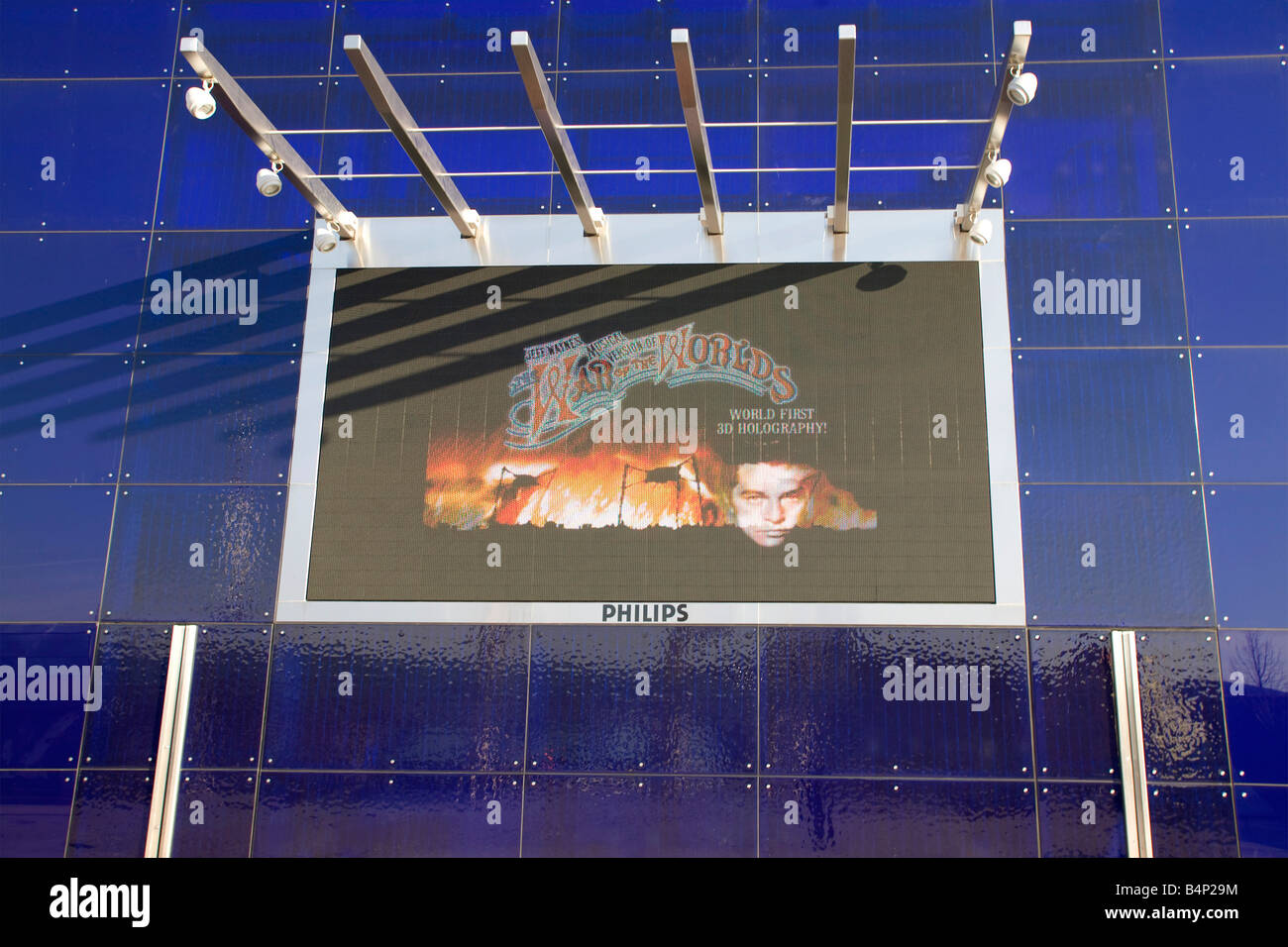 O2 Arena, visual digital display near entrance London Millennium Dome ...
