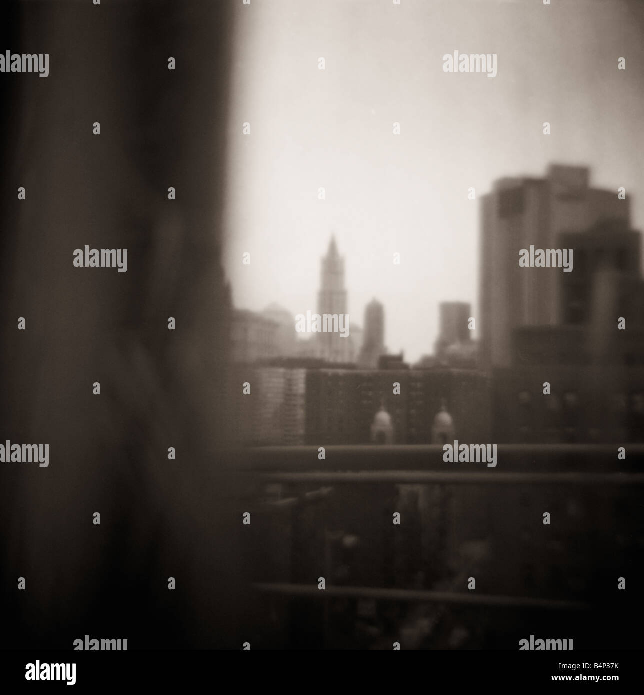 new york city skyline window Stock Photo - Alamy