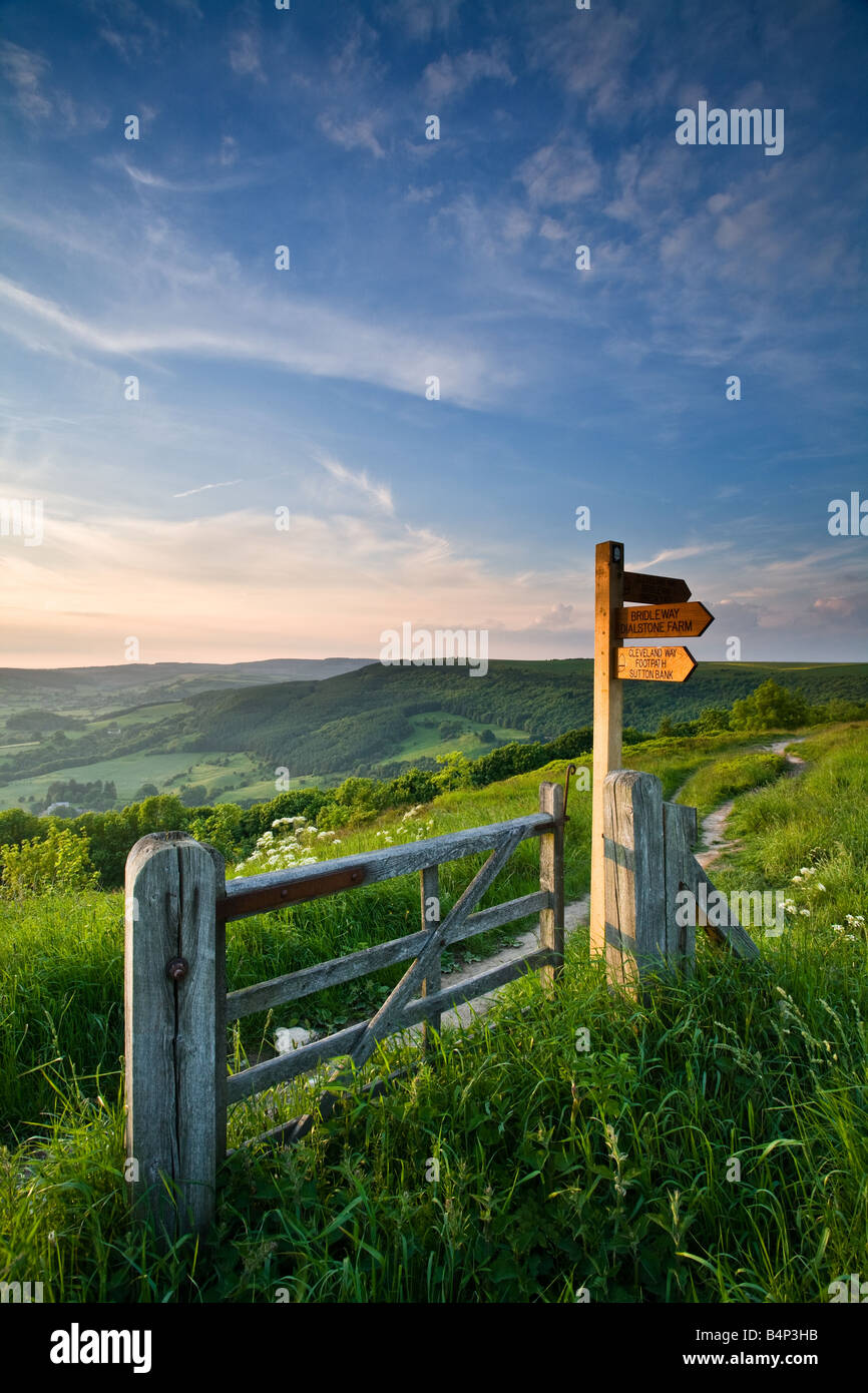 Sunset at Sutton Bank, North Yorkshire Stock Photo - Alamy