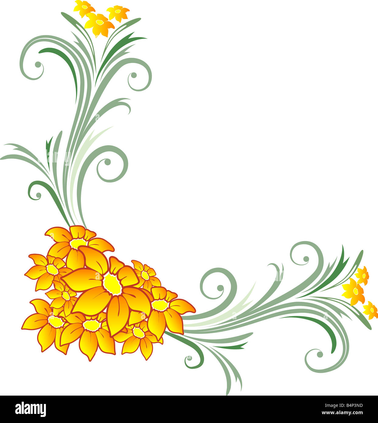 Decorative floral design Stock Photo - Alamy