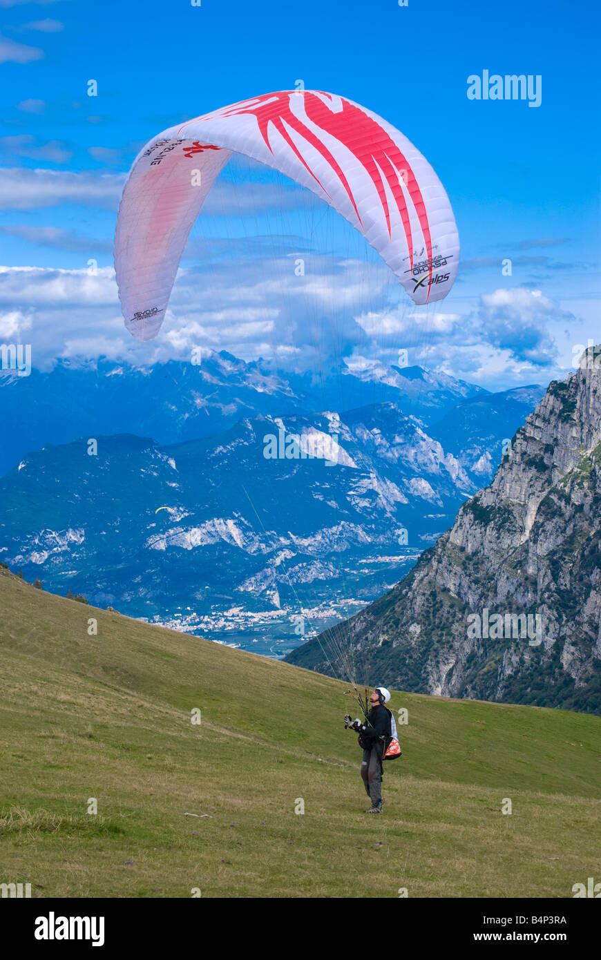 Paraglider taking off Stock Photo - Alamy