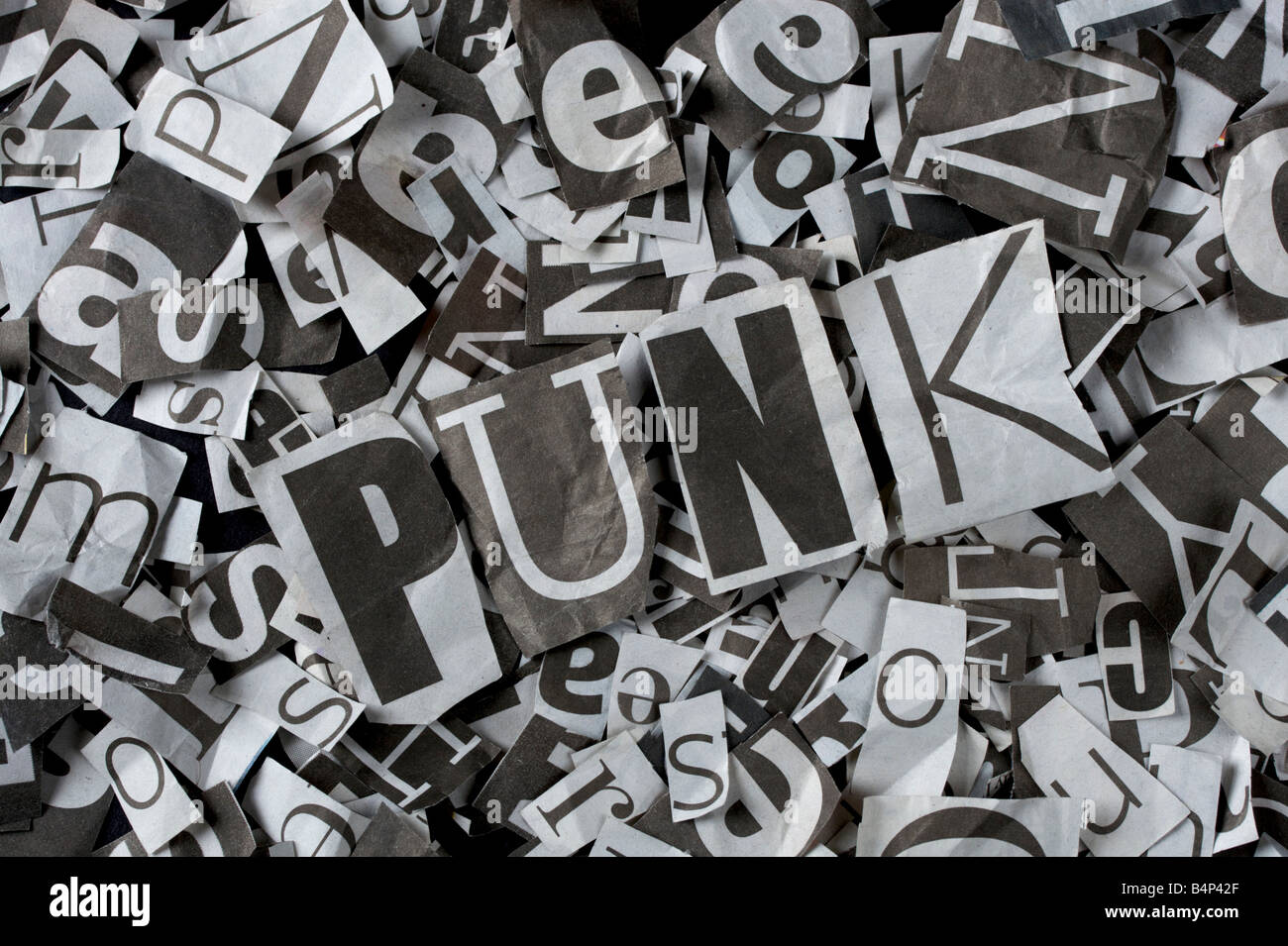 Punk Newspaper Cutting Stock Photo - Alamy