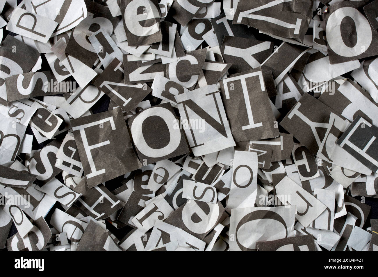 Font Newspaper Cutting Stock Photo - Alamy