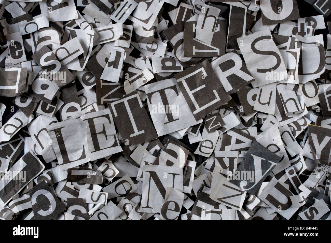 Abstract letters newspaper hi-res stock photography and images - Alamy