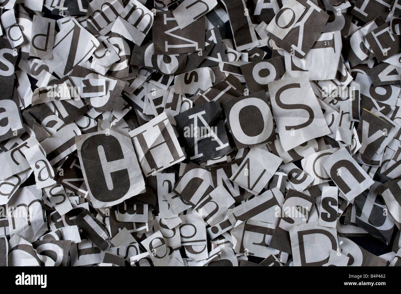 Chaos paper cuttings Stock Photo - Alamy